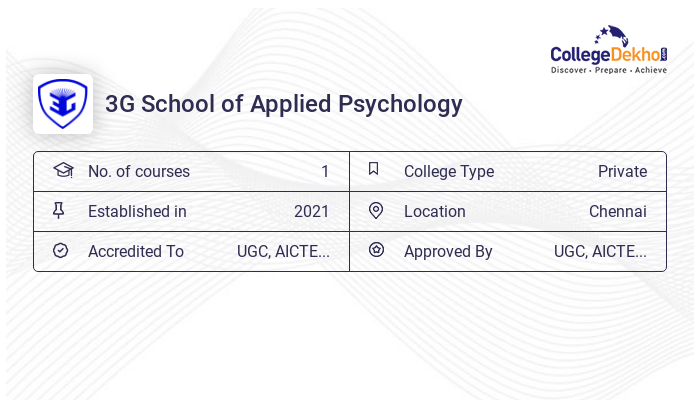3G School of Applied Psychology Fees Structure & Courses List 2024-25