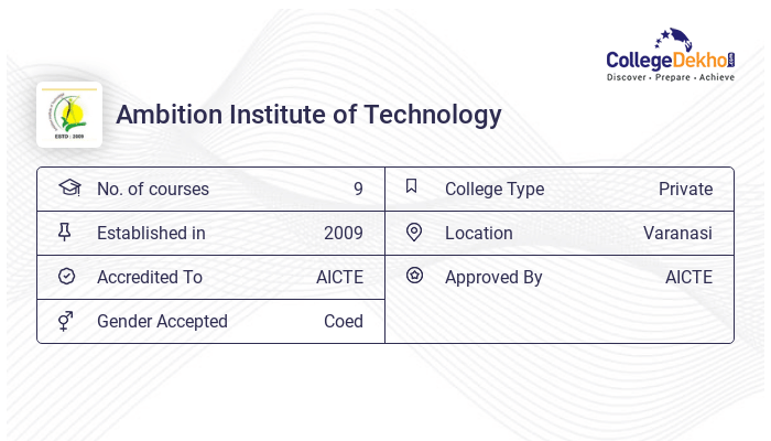 Ambition Institute of Technology (AIT), Varanasi Fees Structure ...
