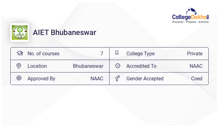 AIET Bhubaneswar Admission 2024 - Dates, Form, Online Process, Fees