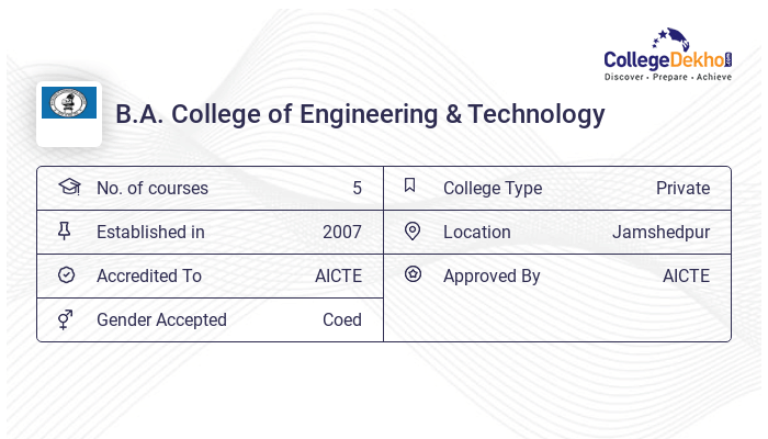 BACET Jamshedpur - Admission 2024, Fees, Courses, Placement, Ranking