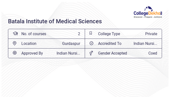 Batala Institute of Medical Sciences Fees Structure & Courses List 2024-25