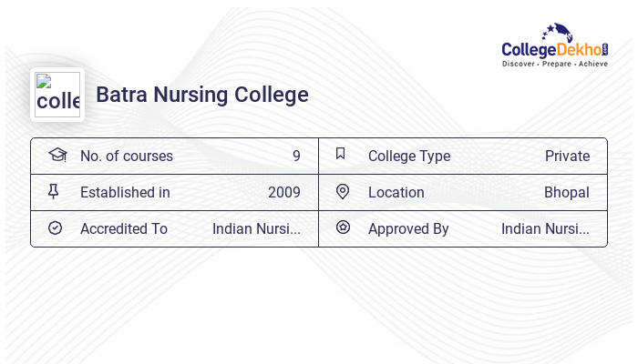 Batra Nursing College Admission 2024 - Dates, Form, Online Process, Fees