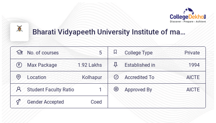 Bharati Vidyapeeth University Institute of management Fees Structure ...