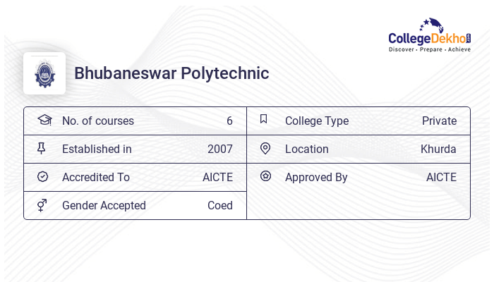 Bhubaneswar Polytechnic Admission 2024 - Dates, Form, Online Process, Fees
