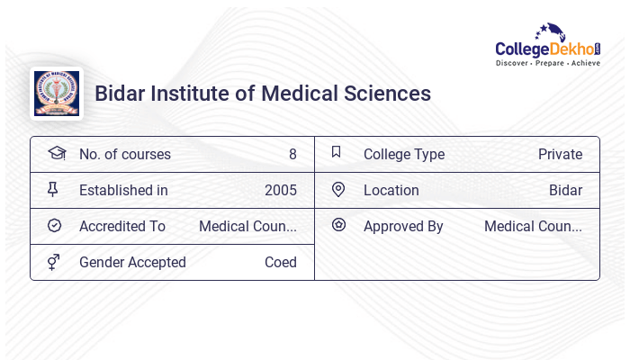 Bidar Institute of Medical Sciences - Admission 2024, Fees, Courses ...