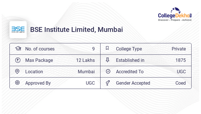BSE Institute Limited (BSE), Mumbai - Admission 2024, Fees, Courses ...
