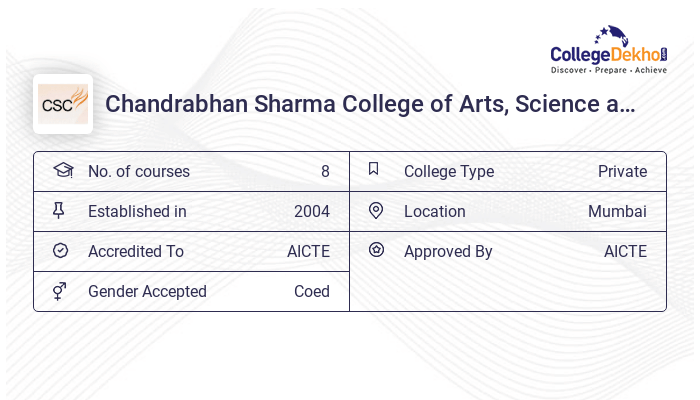 Chandrabhan Sharma College of Arts, Science and Commerce Fees Structure ...