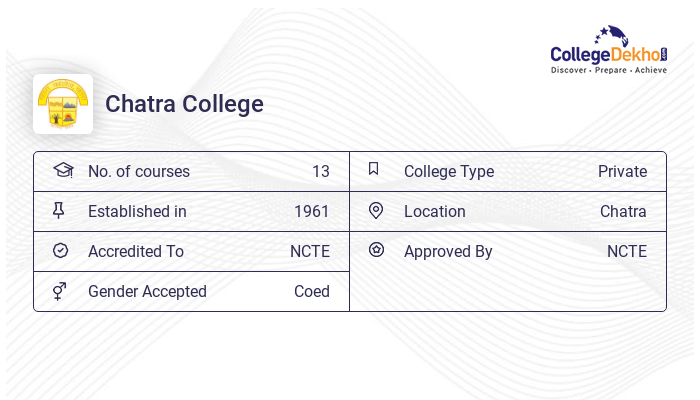 Chatra College - Admission 2024, Fees, Courses, Placement, Ranking