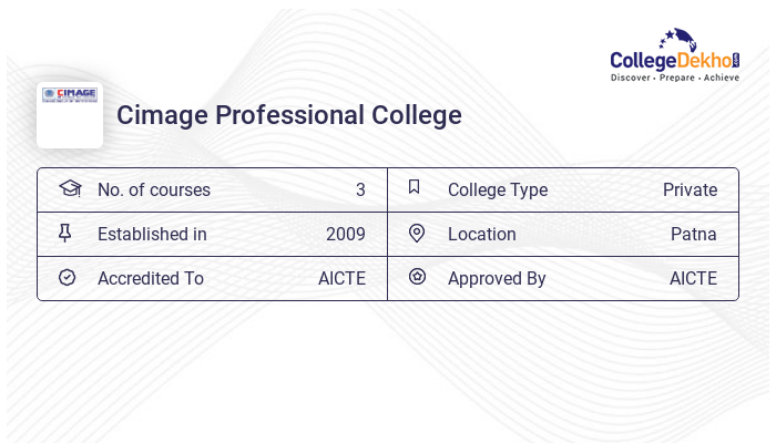 Cimage Professional College Fees Structure & Courses List 2024-25