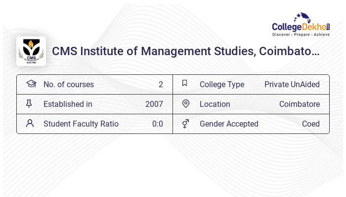 CMS Institute of Management Studies, Coimbatore - Admission 2024, Fees ...