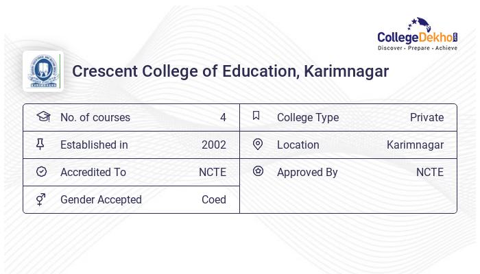 Crescent College of Education (CCE), Karimnagar Fees Structure ...