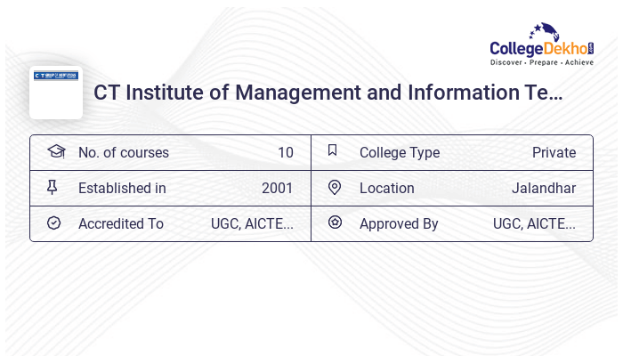 CT Institute of Management and Information Technology (CTIMIT ...