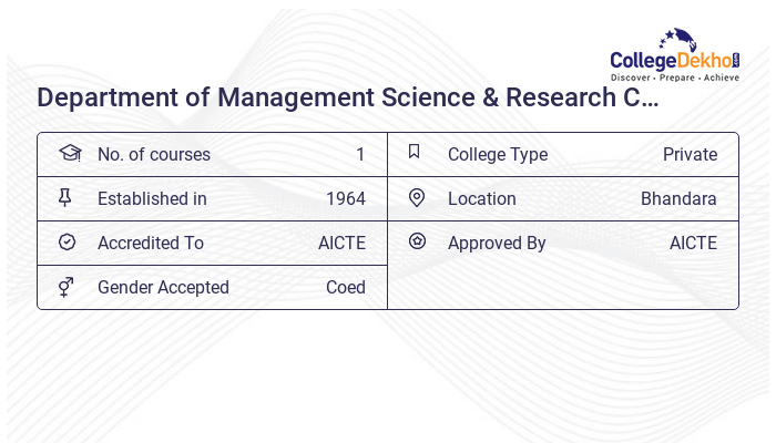 Department of Management Science & Research Center J. M. Patel College ...