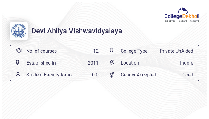 DAVV Fees Structure & Courses List 2024-25