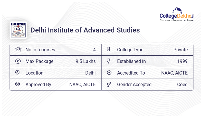 Delhi Institute of Advanced Studies Admission 2024 - Dates, Form ...