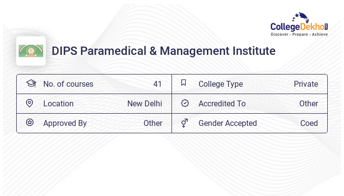 DIPS Paramedical & Management Institute - Admission 2024, Fees, Courses ...