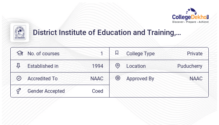 District Institute of Education and Training (DIET), Puducherry ...
