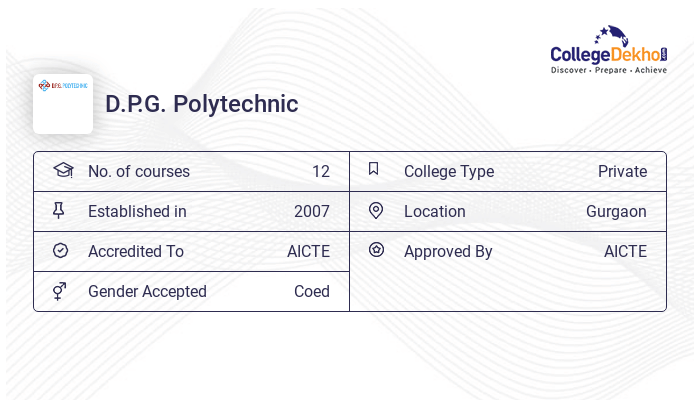 D.P.G. Polytechnic Fees Structure & Courses List 2024-25