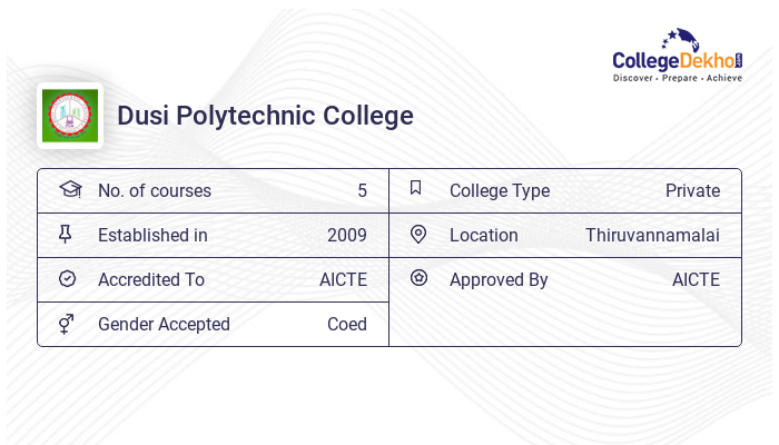 Dusi Polytechnic College Fees Structure & Courses List 2024-25