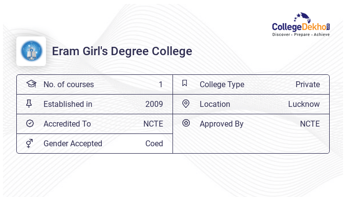 Eram Girl's Degree College Admission 2024 - Dates, Form, Online Process ...
