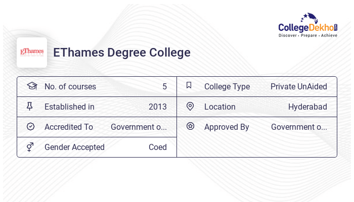 EThames Degree College, Hyderabad - Admission 2024, Fees, Courses ...