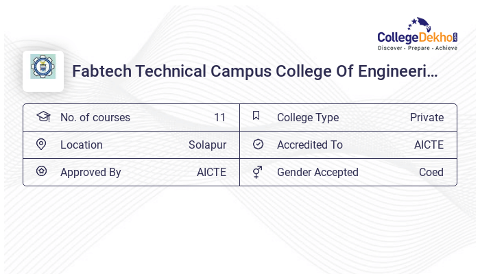 Fabtech Technical Campus College Of Engineering And Research ...