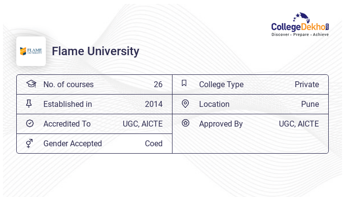 Flame University Admission 2024 - Dates, Form, Online Process, Fees