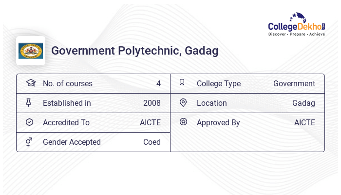 Government Polytechnic (GP), Gadag Fees Structure & Courses List 2024-25