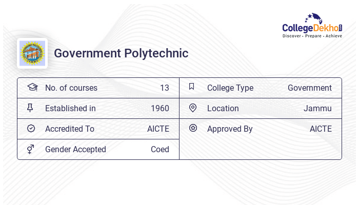 Government Polytechnic Jammu - Admission 2024, Fees, Courses, Placement ...