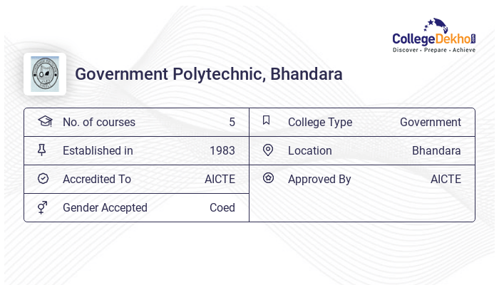 Government Polytechnic (GP), Bhandara Fees Structure & Courses List 2024-25