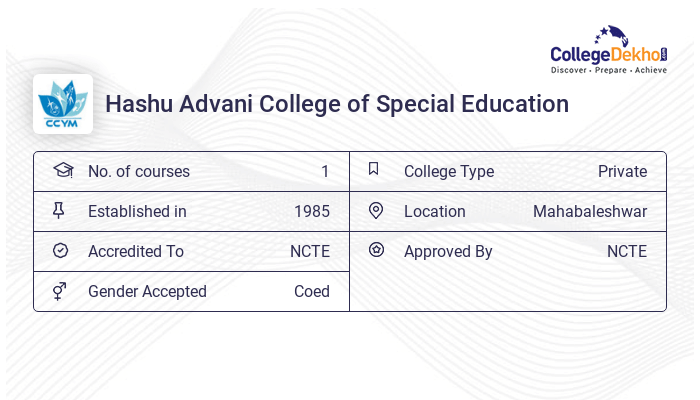 Hashu Advani College of Special Education Fees Structure & Courses List ...
