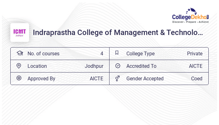 ICMT Jodhpur Campus Facilities - Hostel Fees, Infrastructure, Address