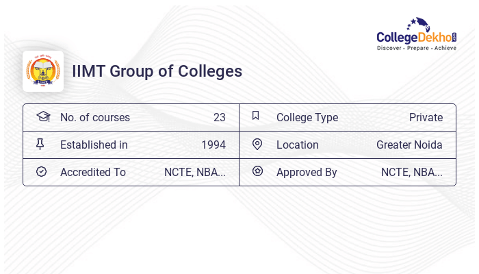 IIMT Group of Colleges - Admission 2024, Fees, Courses, Placement, Ranking