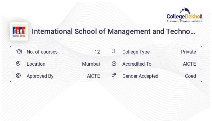ISMT Mumbai - Admission 2024, Fees, Courses, Placement, Ranking