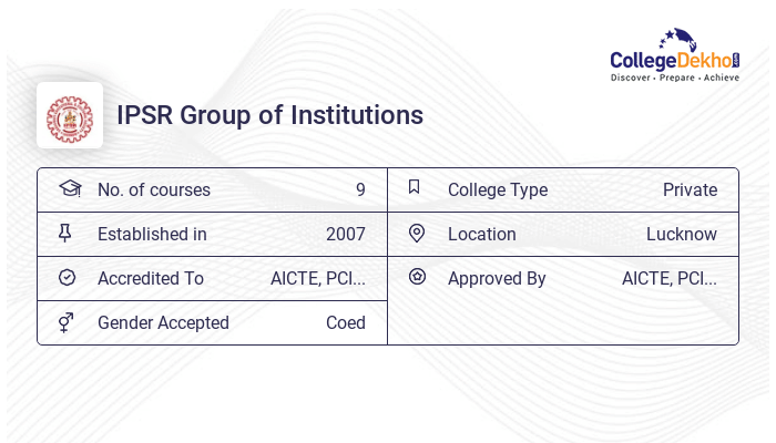 IPSR Group of Institutions Fees Structure & Courses List 2024-25