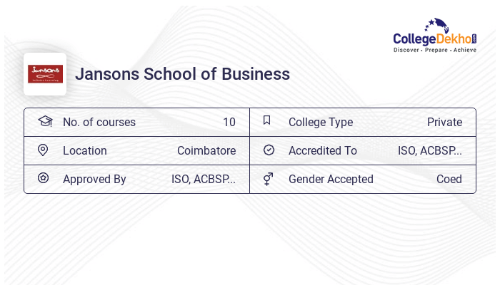 JSB Coimbatore - Admission 2024, Fees, Courses, Placement, Ranking