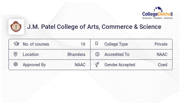 J.M. Patel College of Arts, Commerce & Science - 2024 Admission, Fees ...