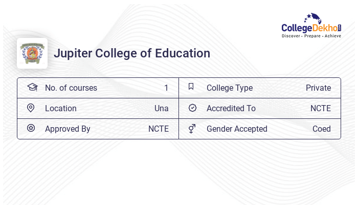 Jupiter College of Education - Admission 2024, Fees, Courses, Placement ...