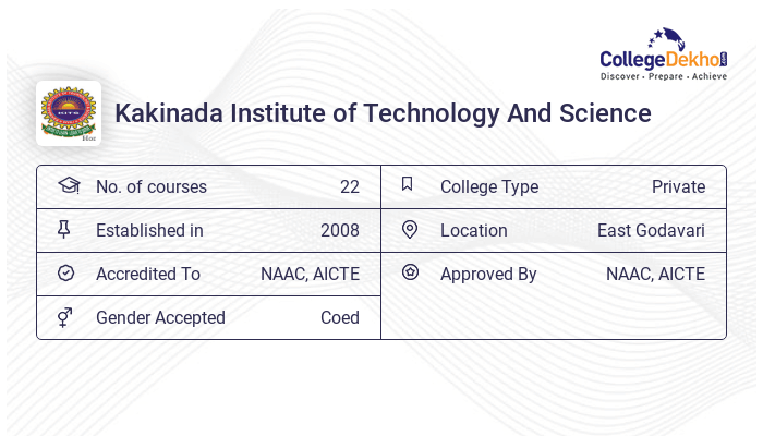Kakinada Institute of Technology And Science - Admission 2024, Fees ...