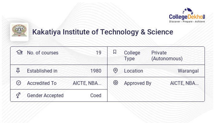 Kakatiya Institute of Technology & Science , KITS Warangal Campus ...