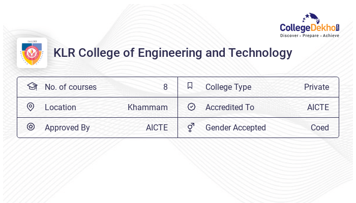 KLR College of Engineering and Technology Khammam Campus: Address, Hostel Fees, Facilities ...