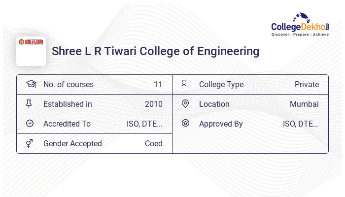 Shree L R Tiwari College of Engineering Mumbai - Admission 2024, Fees ...