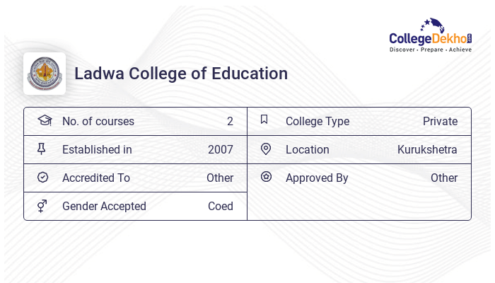 Ladwa College of Education - Admission 2024, Fees, Courses, Placement ...