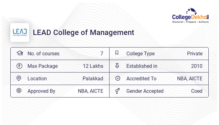LEAD College of Management - Admission 2024, Fees, Courses, Placement ...