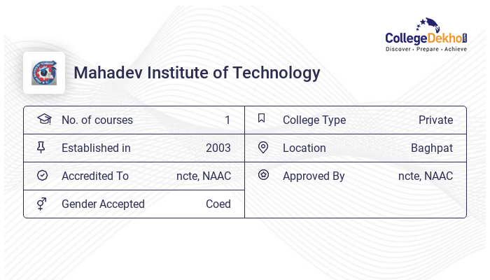 Mahadev Institute of Technology Fees Structure & Courses List 2024-25