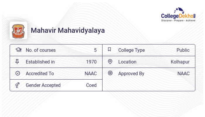 Mahavir Mahavidyalaya - Admission 2024, Fees, Courses, Placement, Ranking