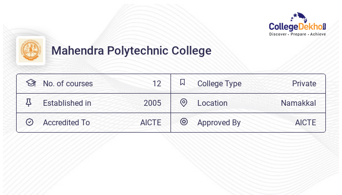 Mahendra Polytechnic College Fees Structure & Courses List 2024-25