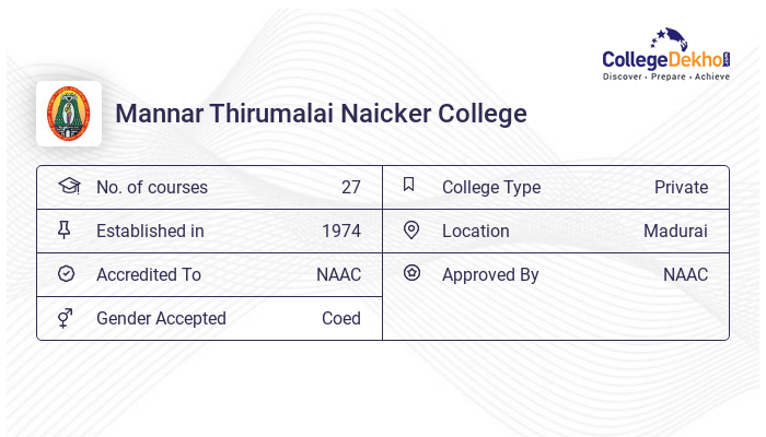 Mannar Thirumalai Naicker College - Admission 2024, Fees, Courses ...