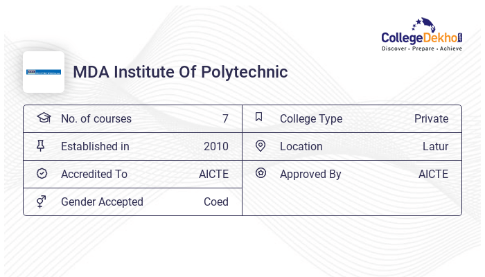 MDA Institute Of Polytechnic Fees Structure & Courses List 2024-25