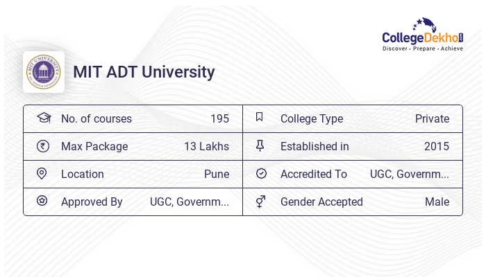 B.Tech at MIT ADT University : Courses & Fees 2024